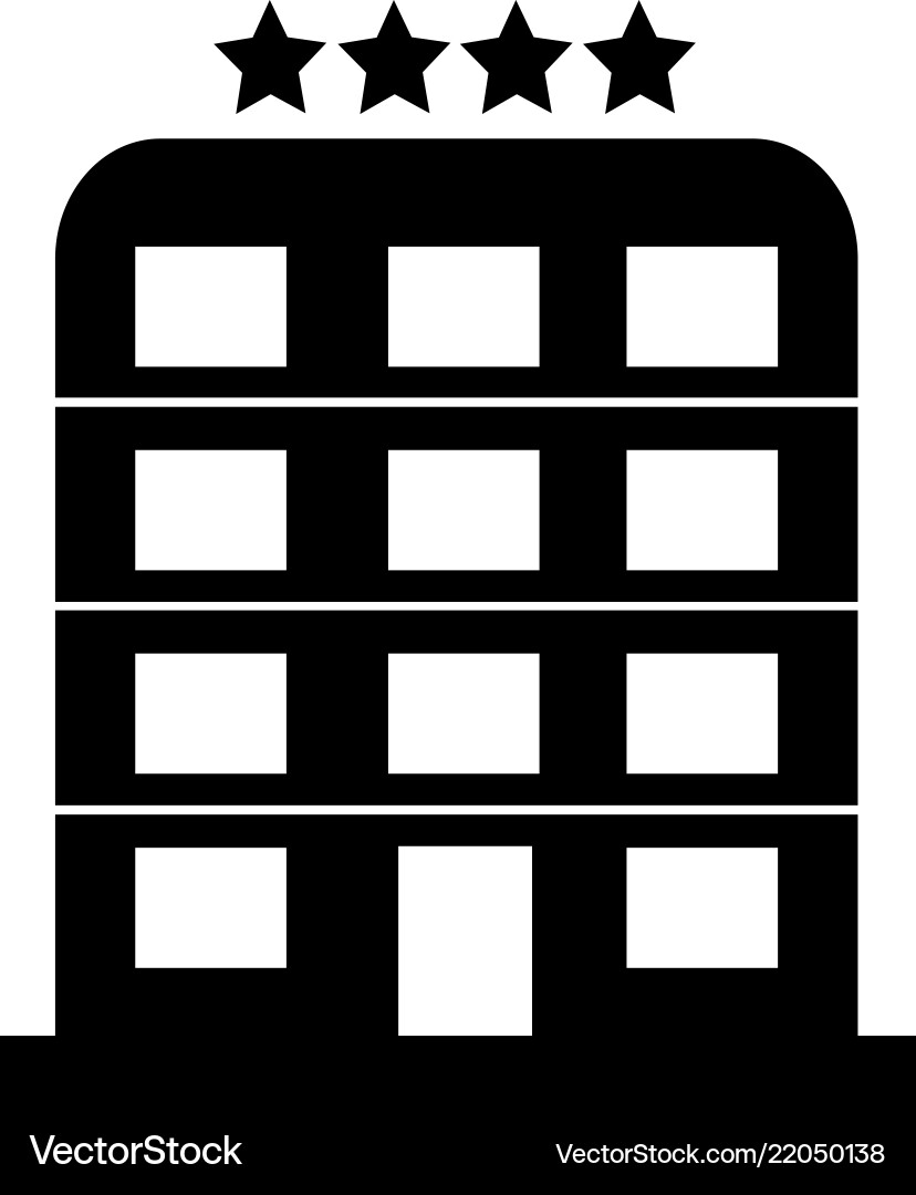 4 star hotel icon design Royalty Free Vector Image