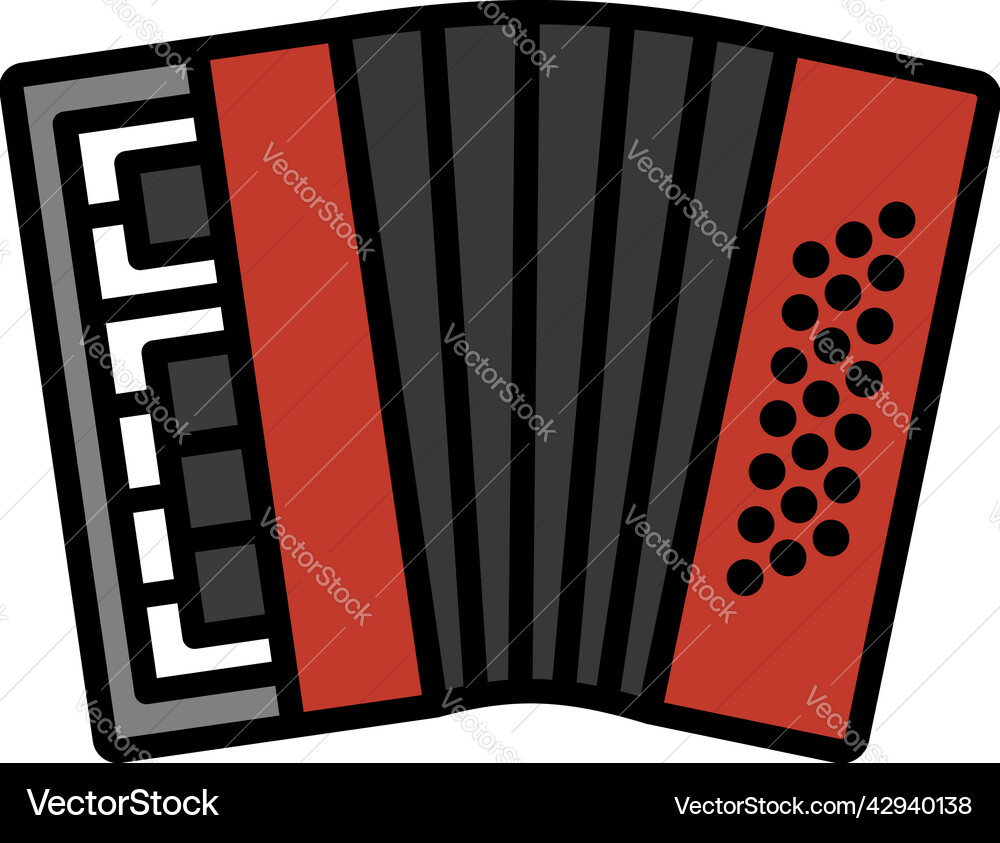 Accordion icon Royalty Free Vector Image - VectorStock