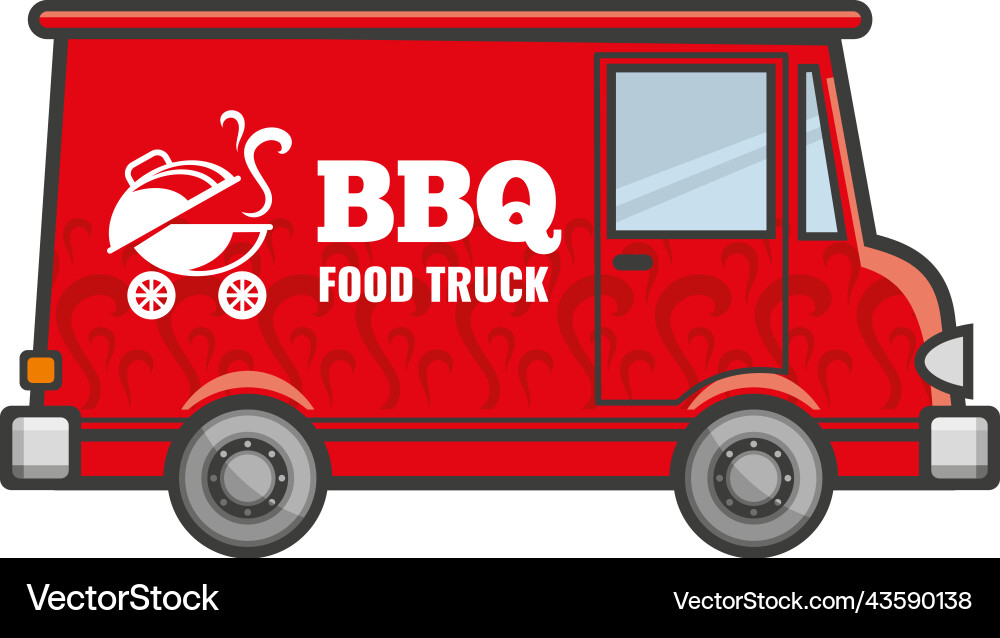 BBQ Food Truck Icon Royalty Free Vector Image - VectorStock