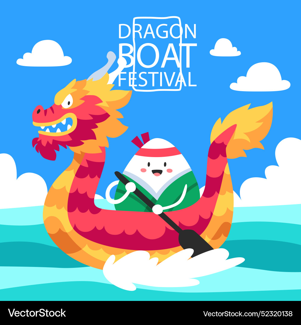 Cartoon dragon boat Royalty Free Vector Image - VectorStock