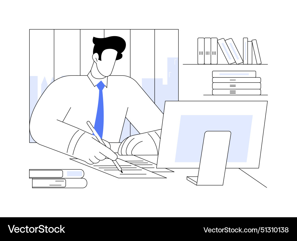 Company accountant isolated cartoon Royalty Free Vector