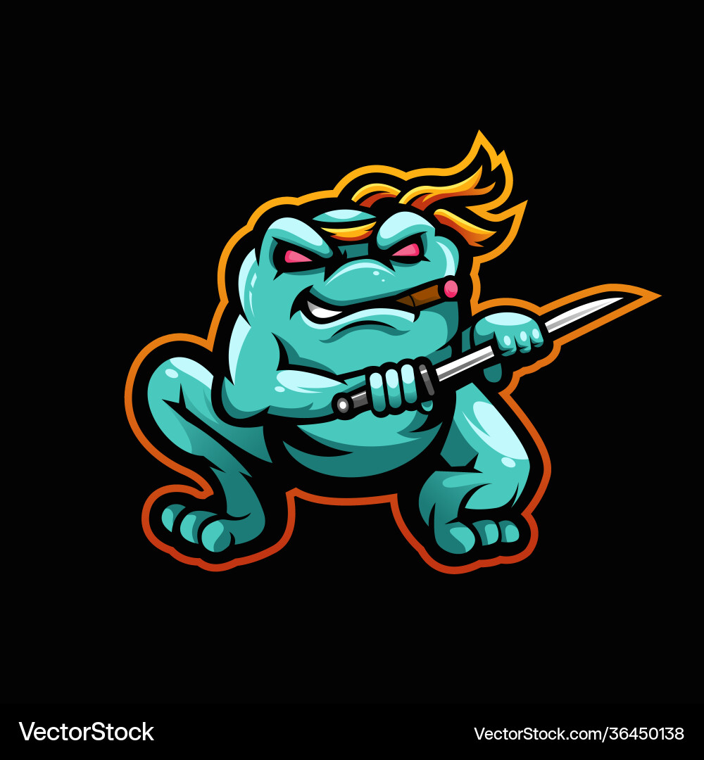 Frog logo Royalty Free Vector Image - VectorStock
