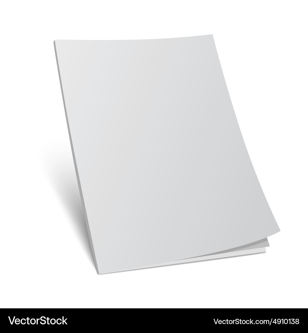 Magazine Cover Mockup - White Royalty Free Vector Image