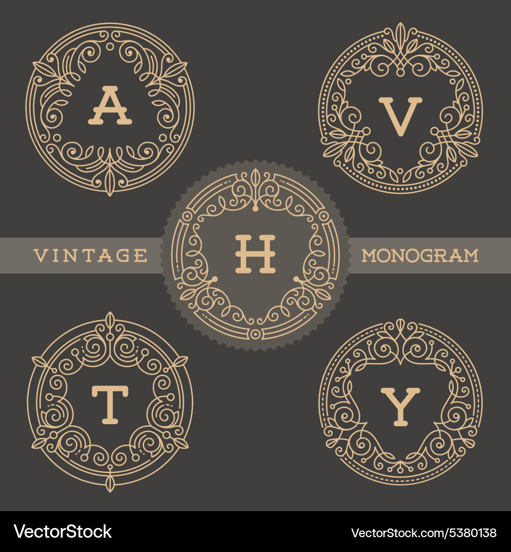 Monogram logo Royalty Free Vector Image - VectorStock