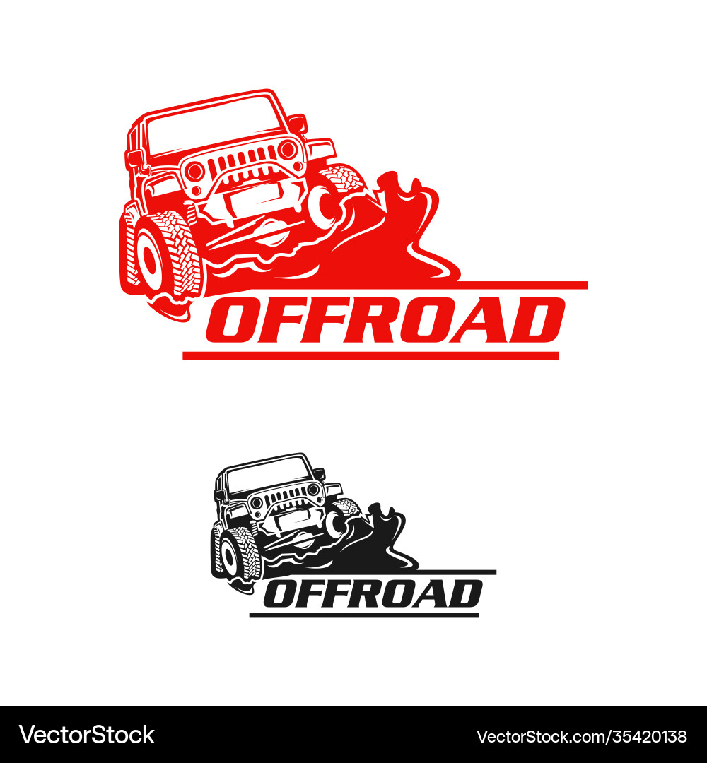 Off-road logo emblem extreme competition Vector Image