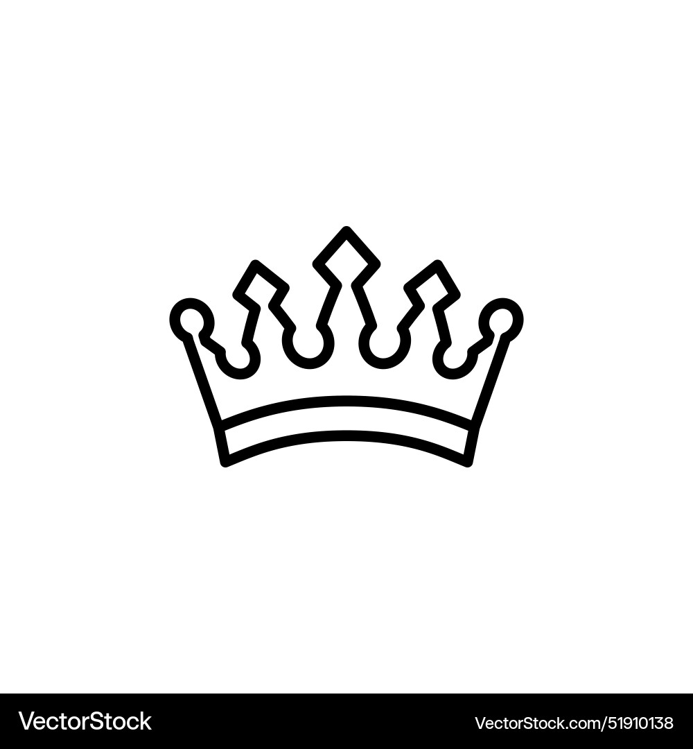 Royal crown icon for luxury brands and services Vector Image