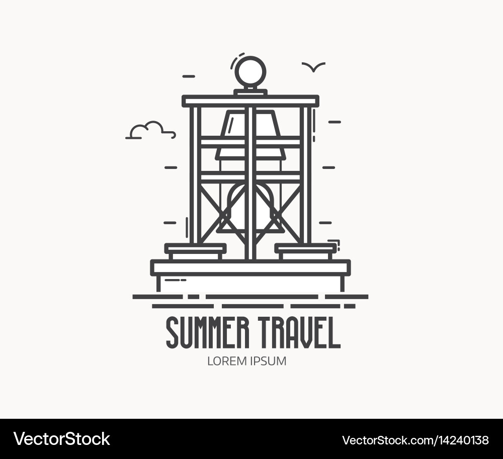 Sea buoy logo Royalty Free Vector Image - VectorStock