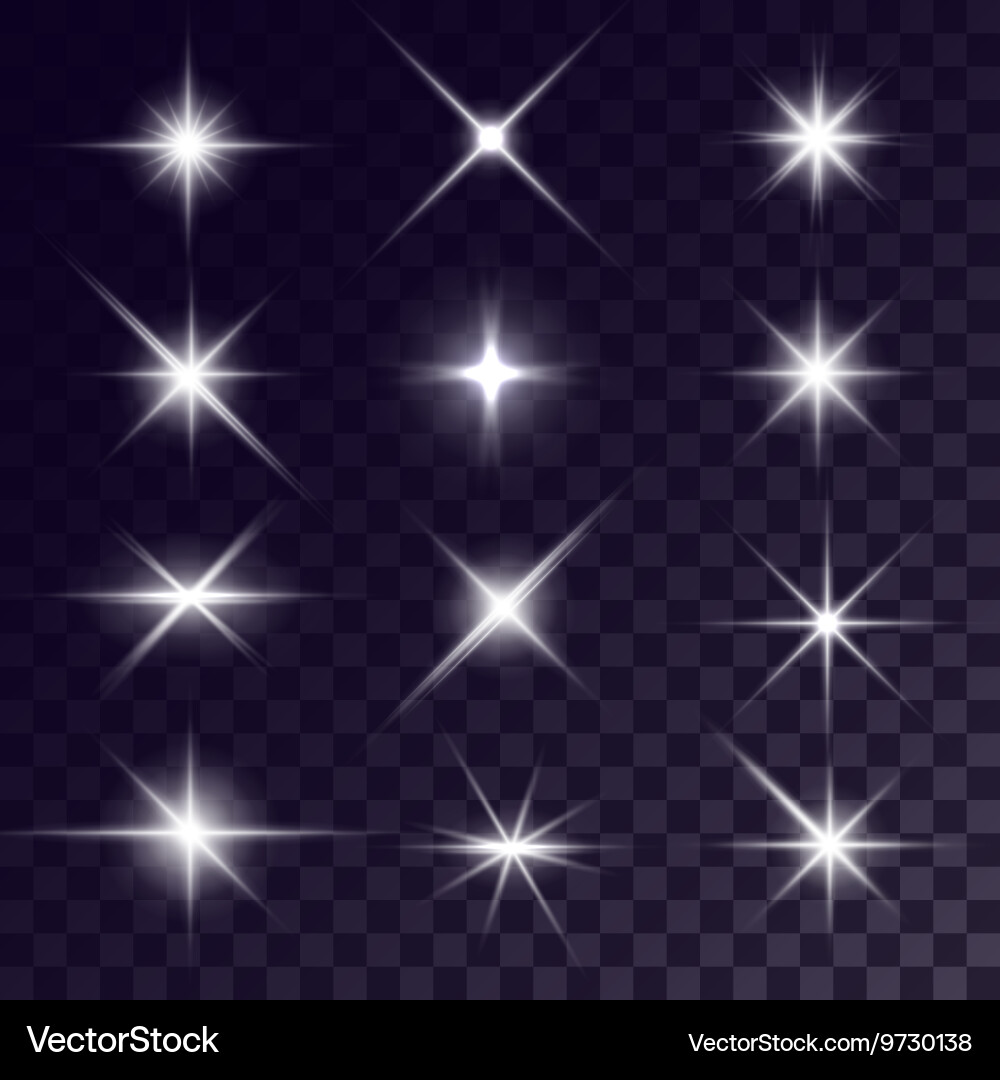 Star lighting effects Royalty Free Vector Image