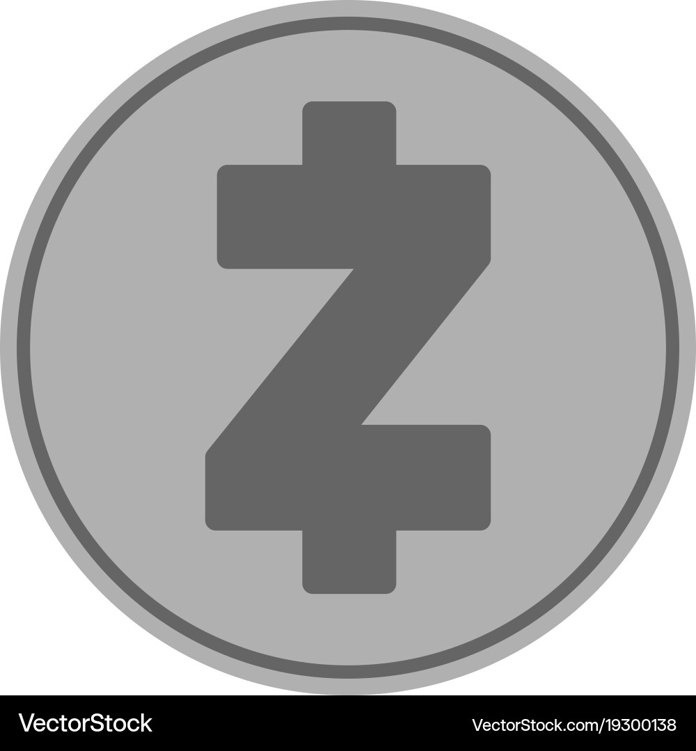 Zcash silver coin Royalty Free Vector Image - VectorStock