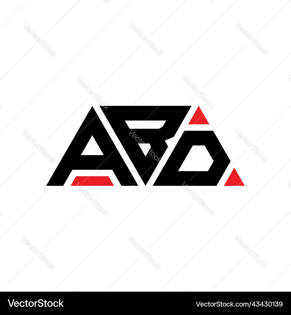 Abd triangle letter logo design Royalty Free Vector Image