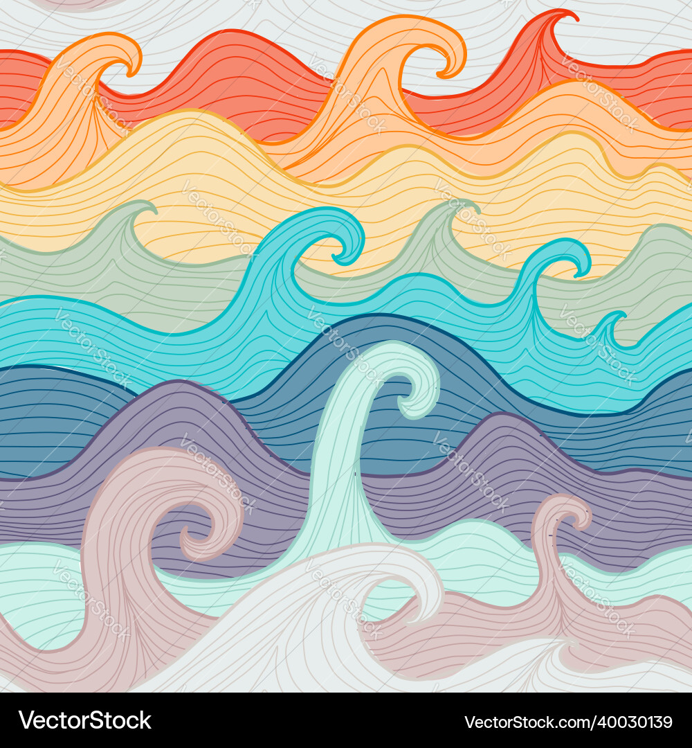 Abstract sea background seamless pattern for your Vector Image