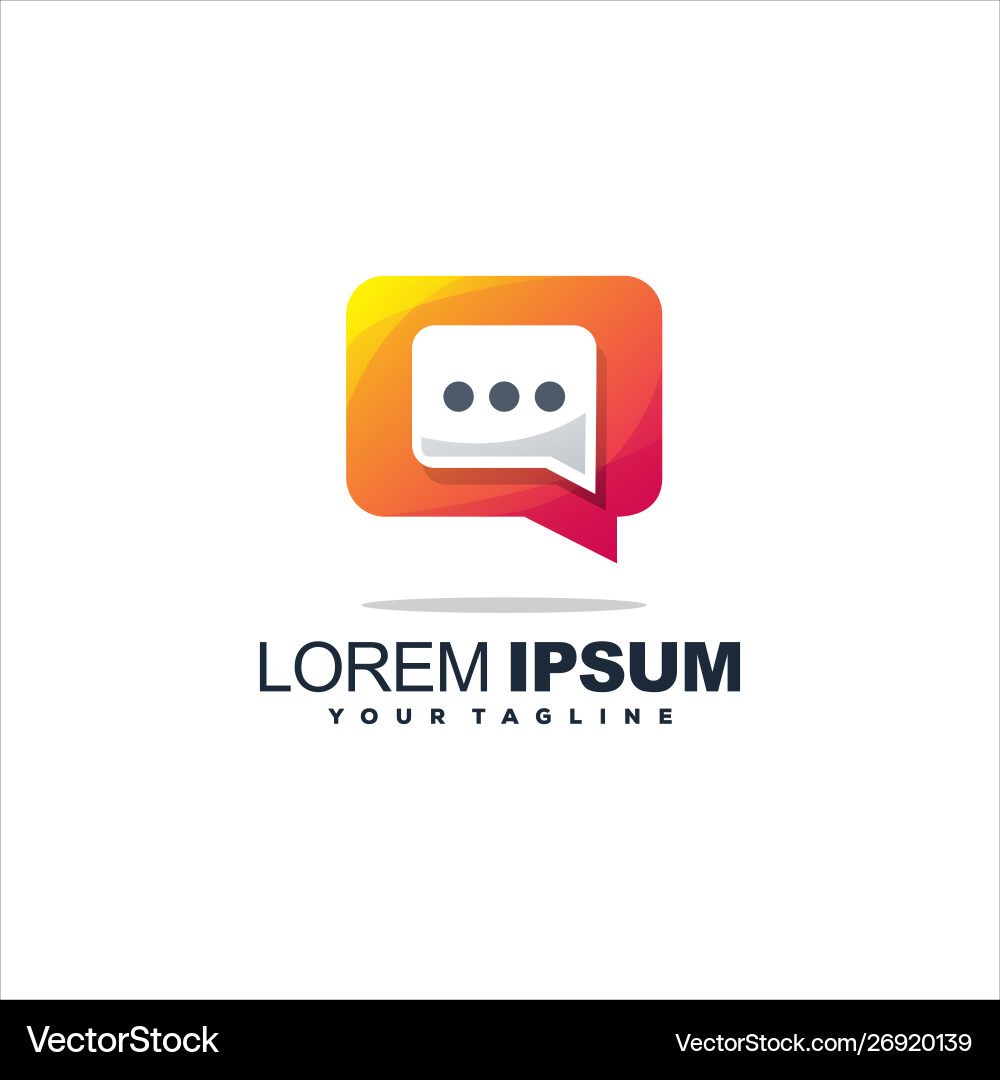 Awesome chat media logo design Royalty Free Vector Image