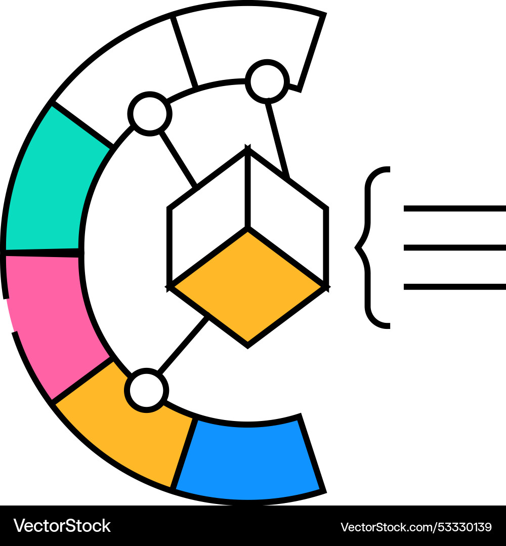 Color matching flat icon Royalty Free Vector Image
