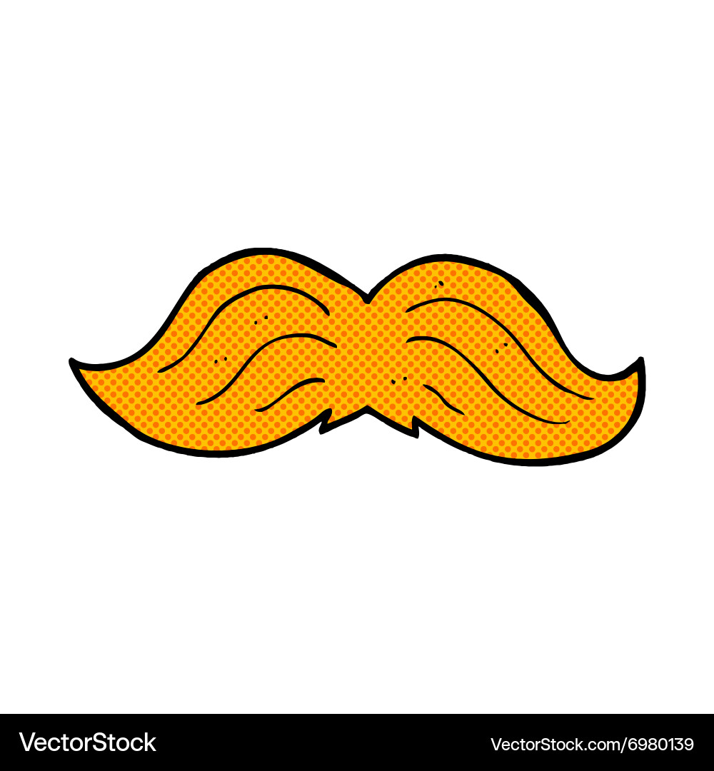 Comic cartoon ginger mustache Royalty Free Vector Image