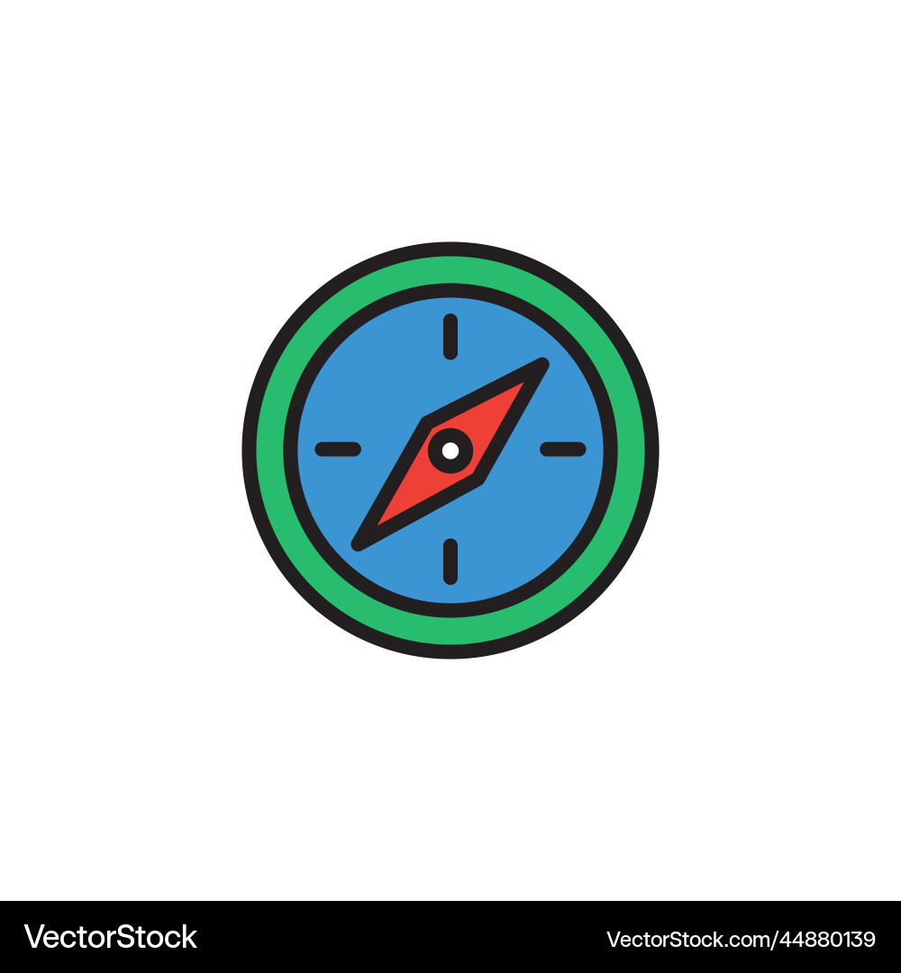 Compass icon on white background Royalty Free Vector Image