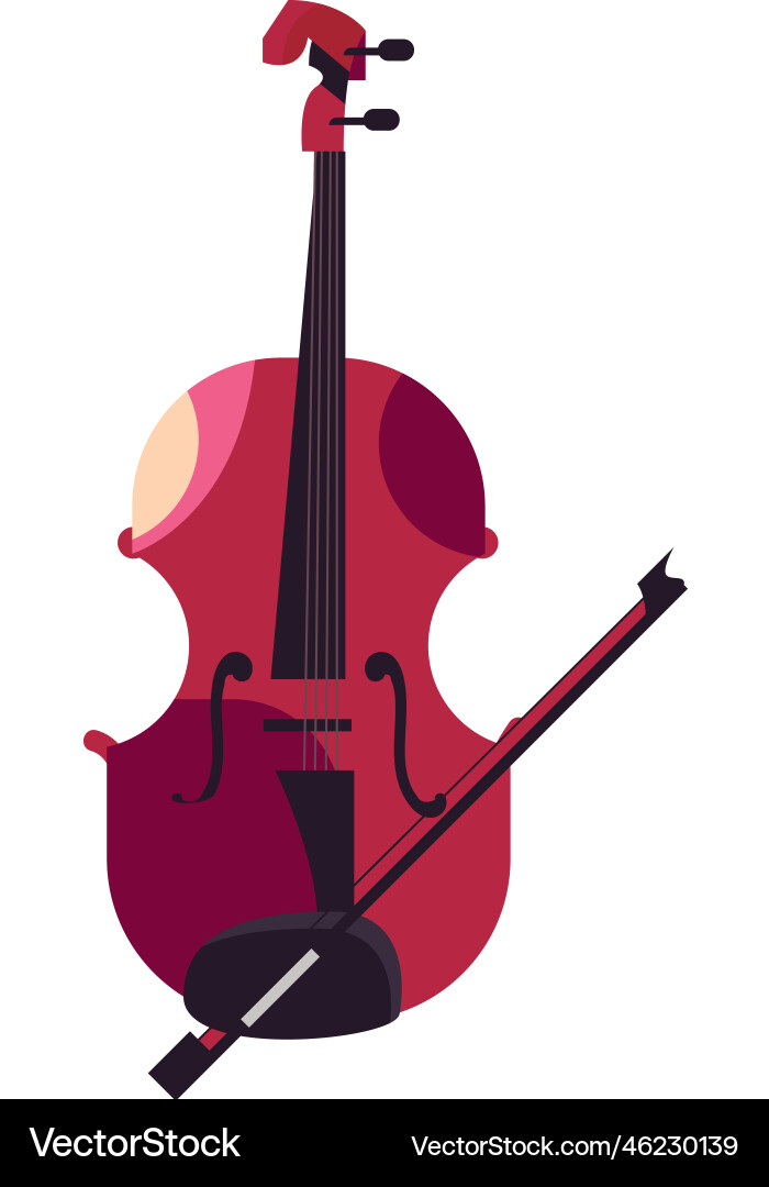 Flat cello design Royalty Free Vector Image - VectorStock