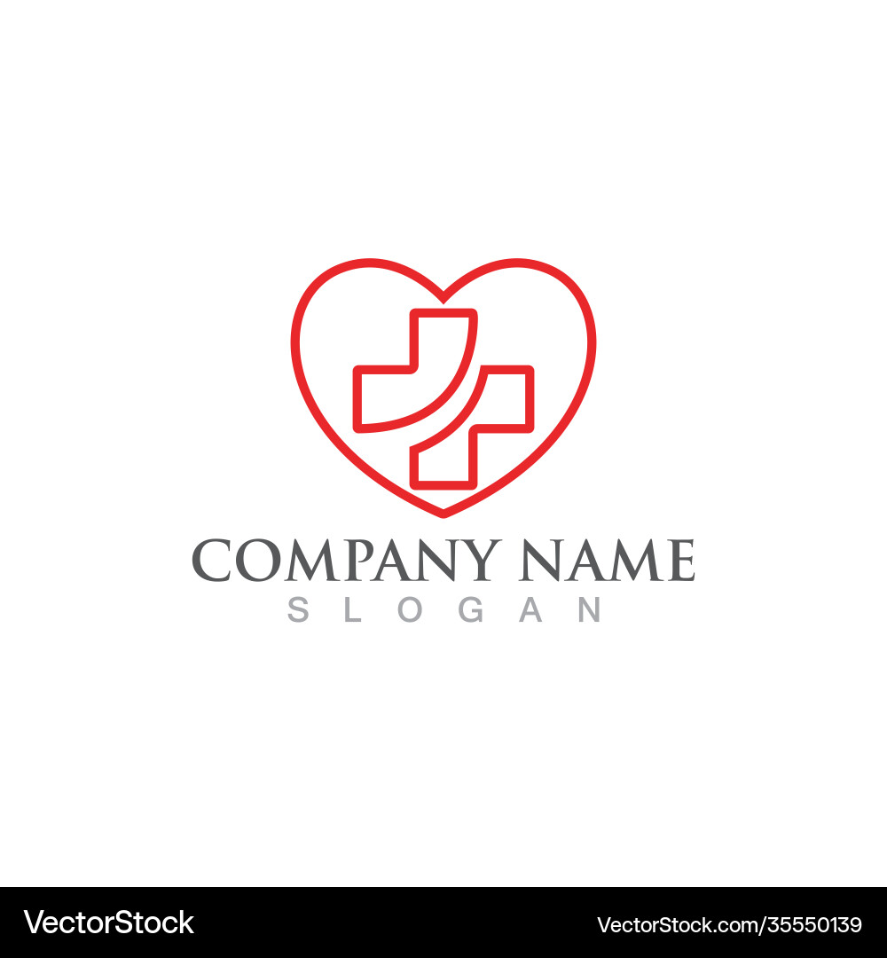 Hospital logo and symbol image template Royalty Free Vector