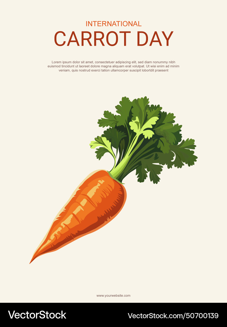 International carrot day background Royalty Free Vector