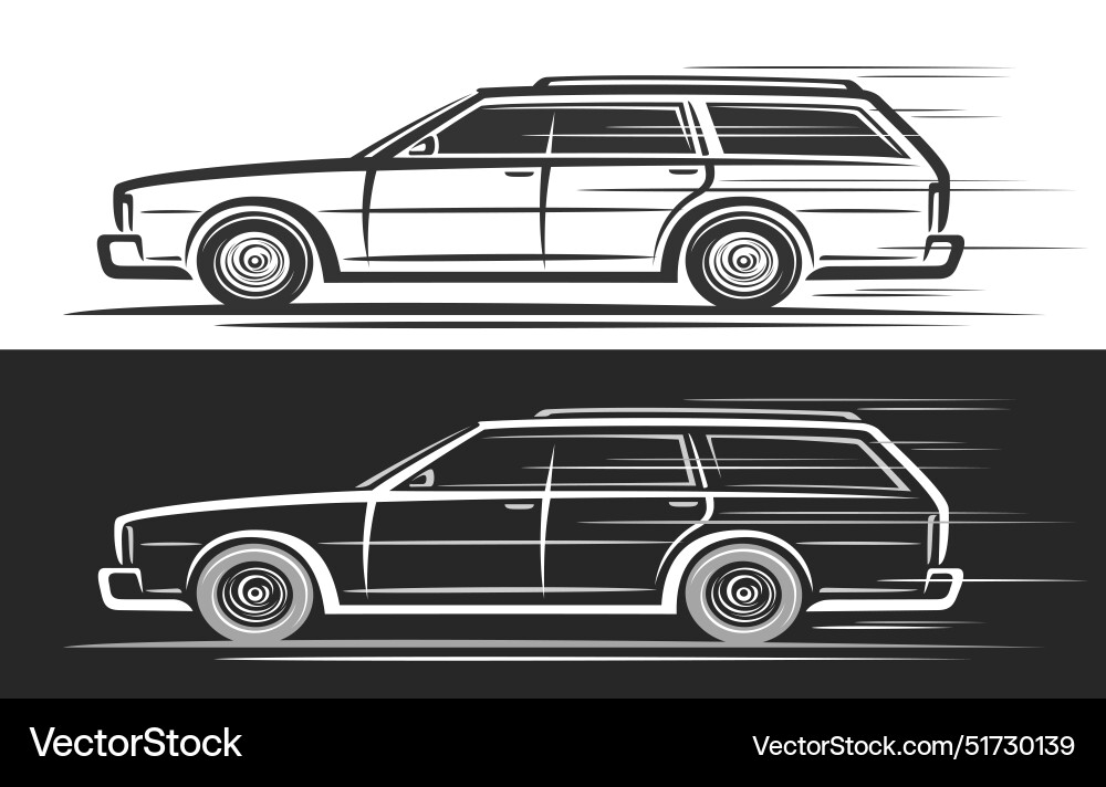 Logo for estate car Royalty Free Vector Image - VectorStock