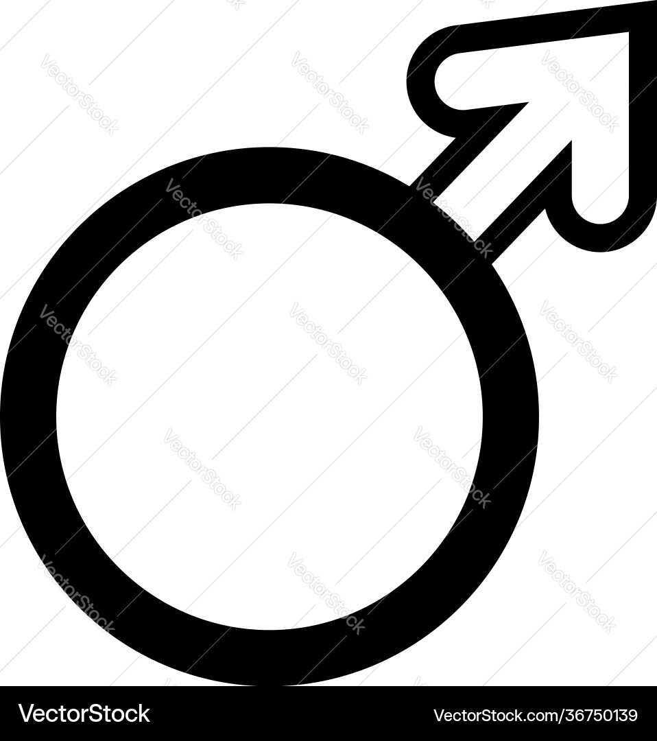 Male sign on a white background Royalty Free Vector Image