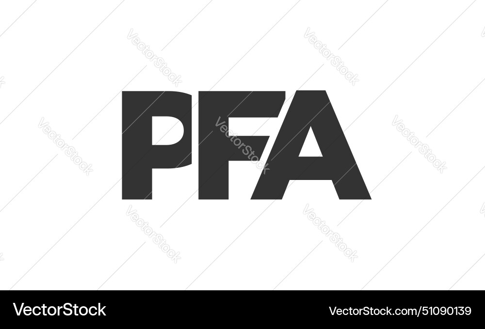 Pfa logo design template with strong and modern Vector Image