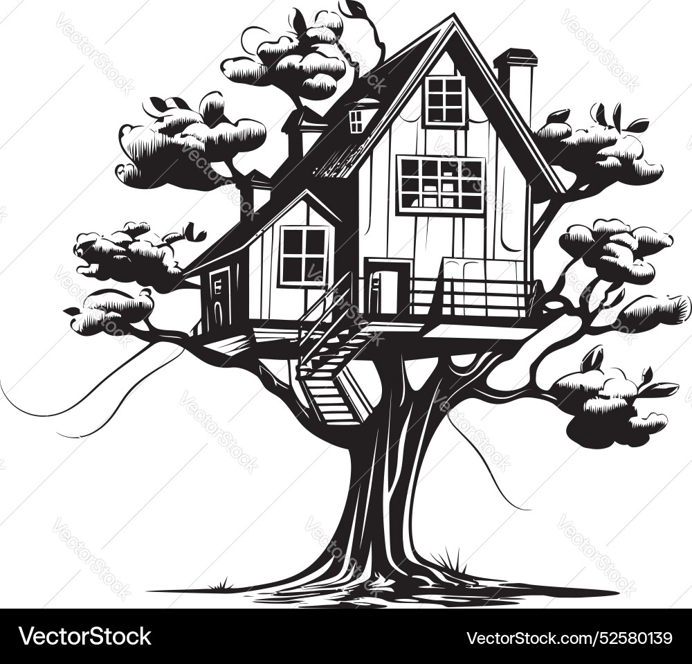 Verdantvilla hand drawn symbol for elevated Vector Image