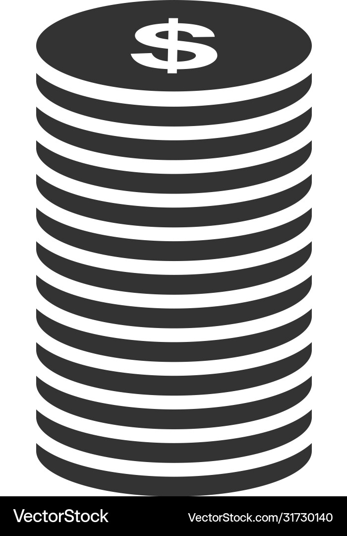 Cent icon flat Royalty Free Vector Image - VectorStock