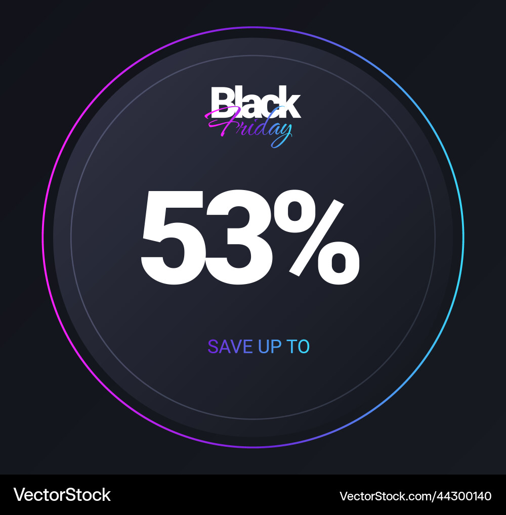 Discount 53 percent concept Royalty Free Vector Image