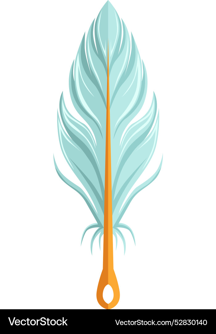 Feather color icon magic bird fairytale element Vector Image