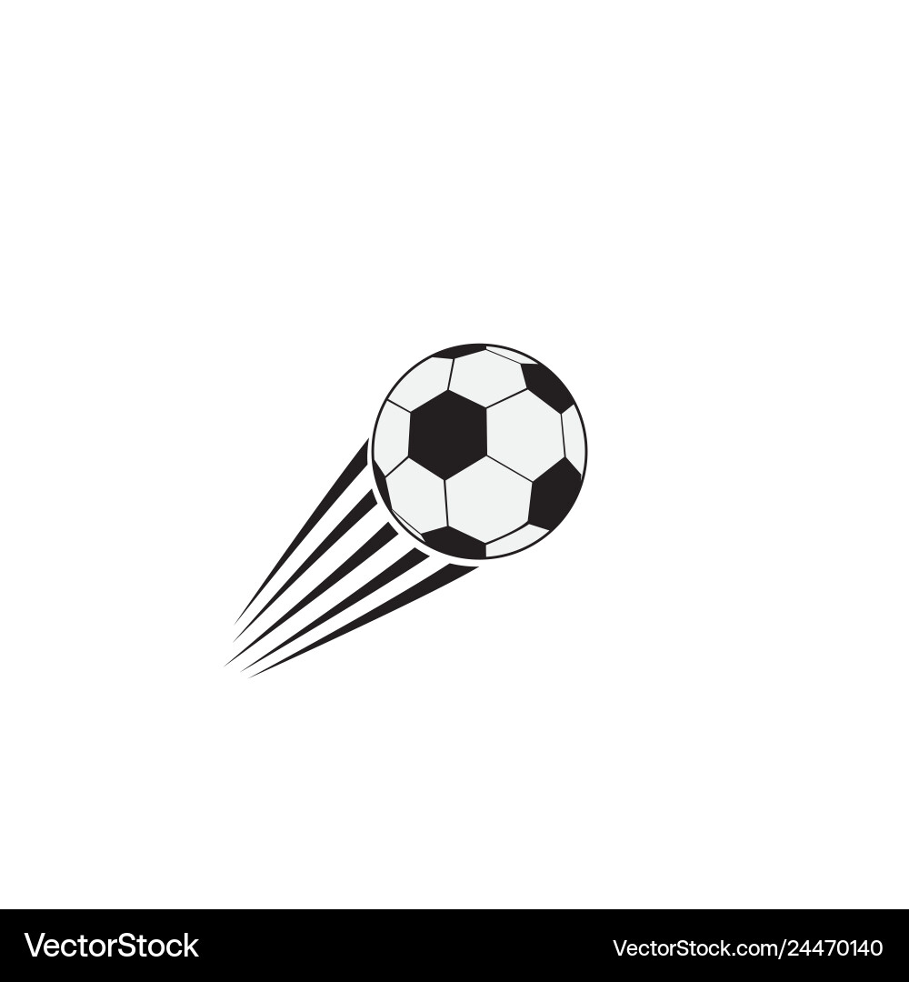 Flying soccer ball Royalty Free Vector Image - VectorStock