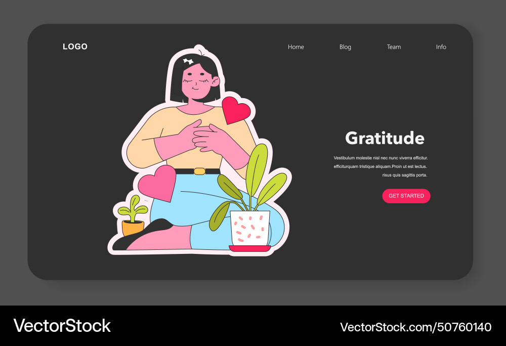 Gratitude concept Royalty Free Vector Image - VectorStock