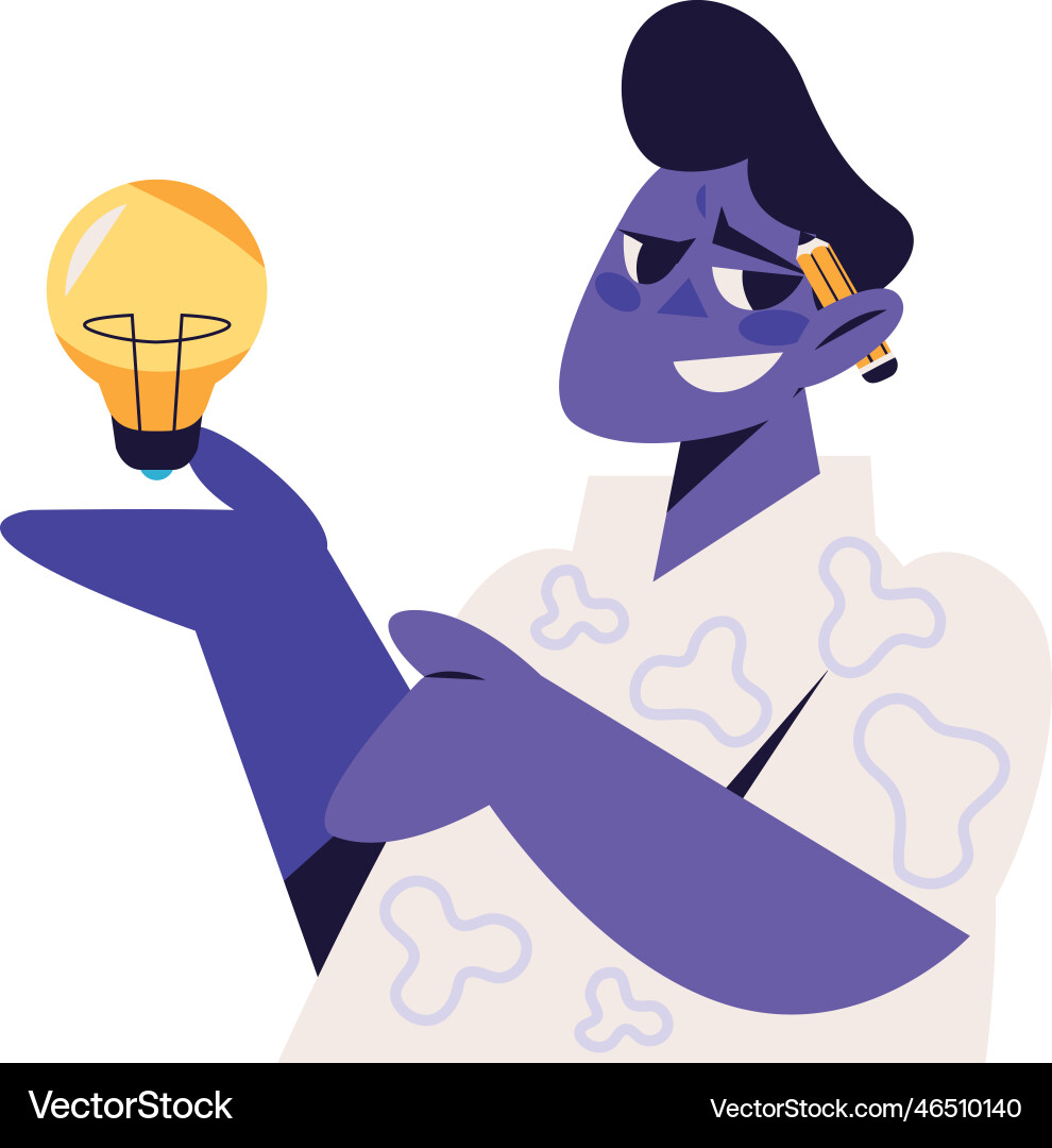 Guy design and creativity Royalty Free Vector Image