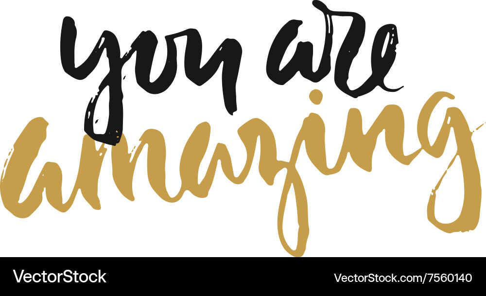 Hand drawn lettering poster Royalty Free Vector Image