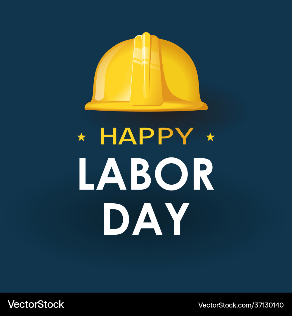 Labor day helmet isolated on back Royalty Free Vector Image