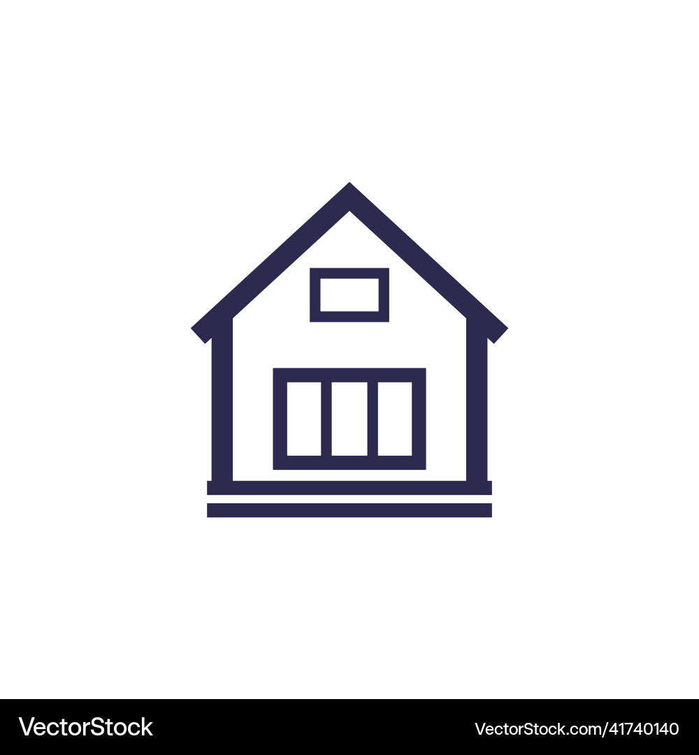 Modern house icon on white Royalty Free Vector Image