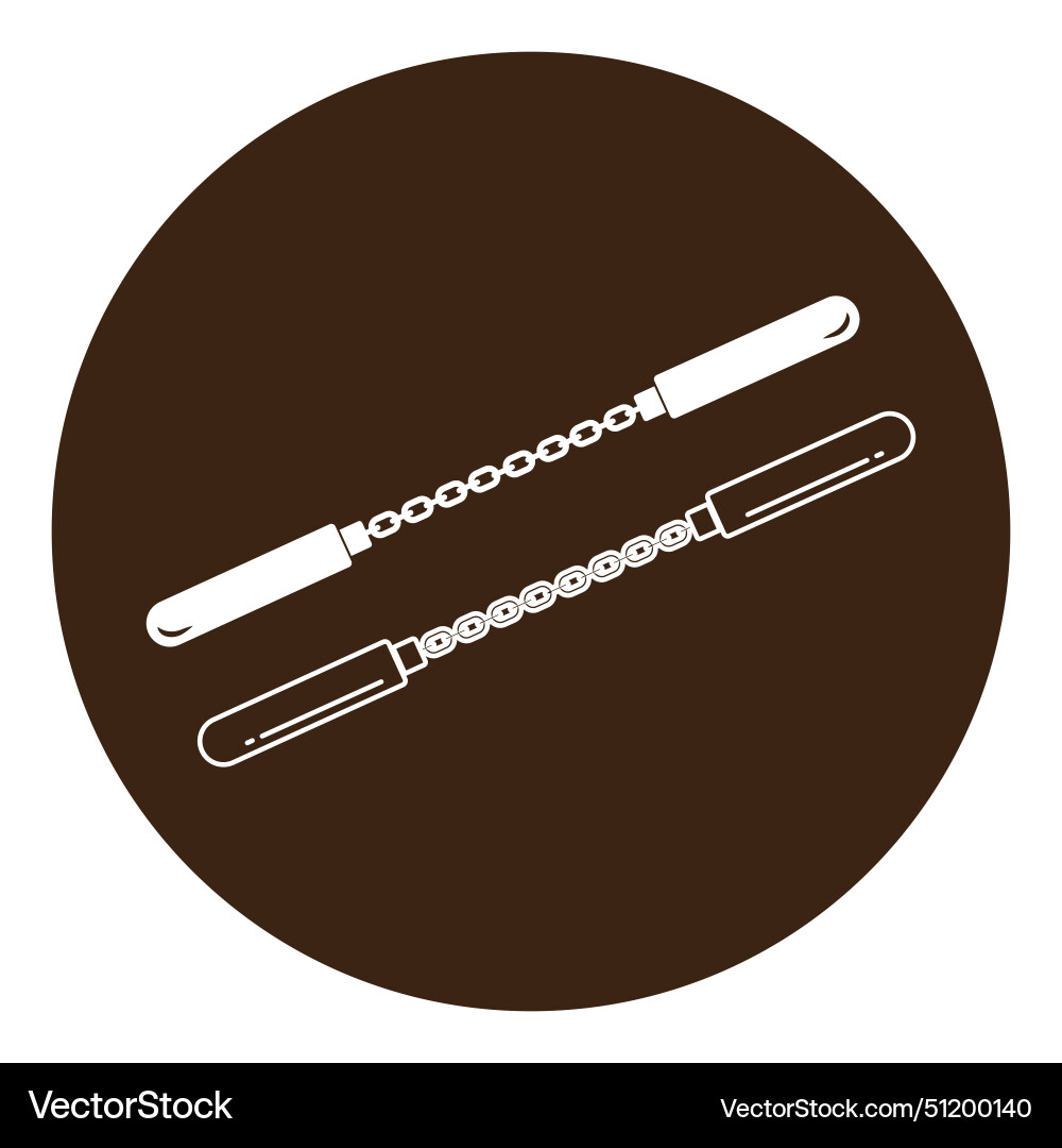 Nunchaku icon Royalty Free Vector Image - VectorStock