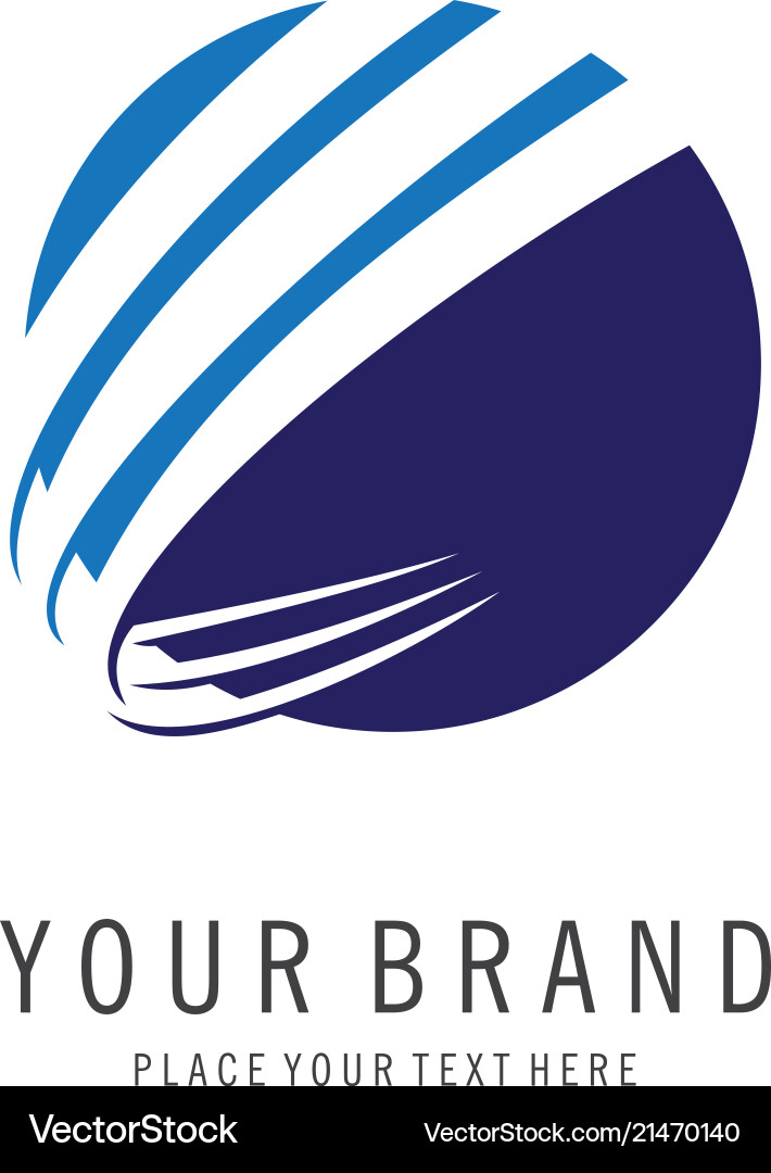 Round finance symbol logo Royalty Free Vector Image