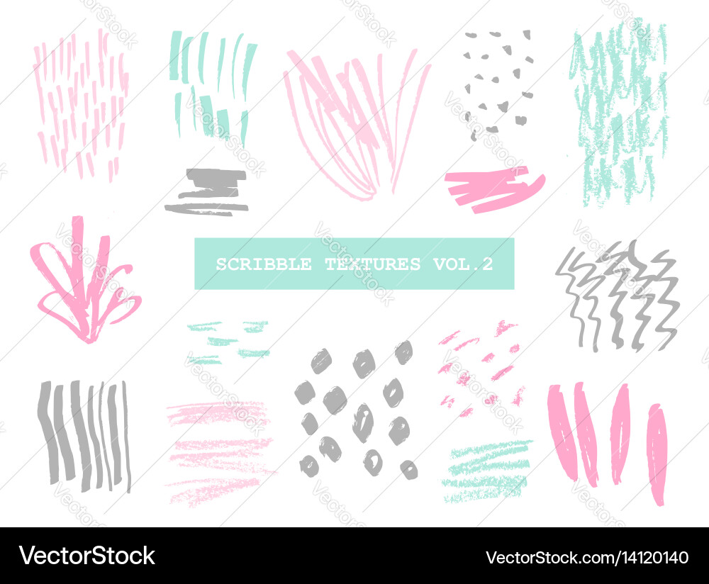 Scribble textures collection Royalty Free Vector Image