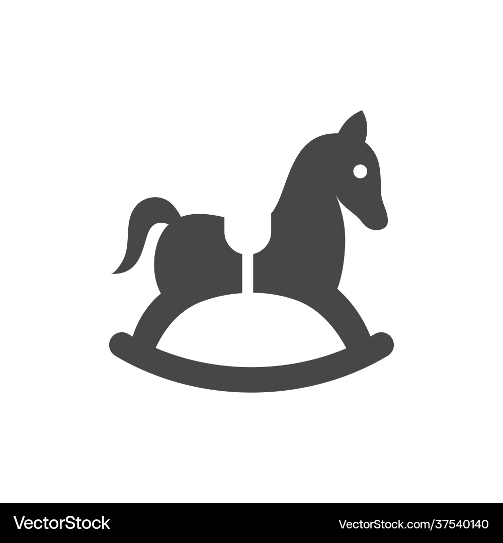 Wooden Rocking Horse Icon Royalty Free Vector Image