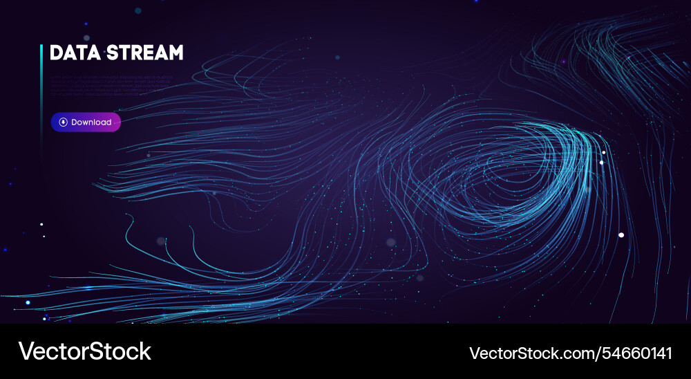 Abstract purple data stream digital Royalty Free Vector