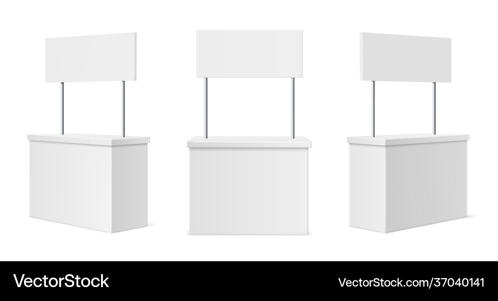 Advertising stands realistic blank modern simple Vector Image
