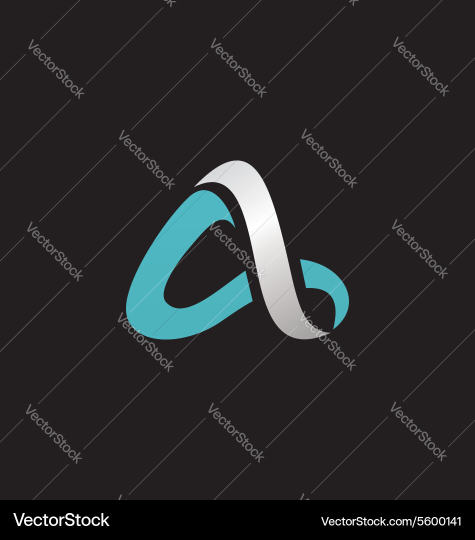 Alfa symbol abstract letter a logo Royalty Free Vector Image