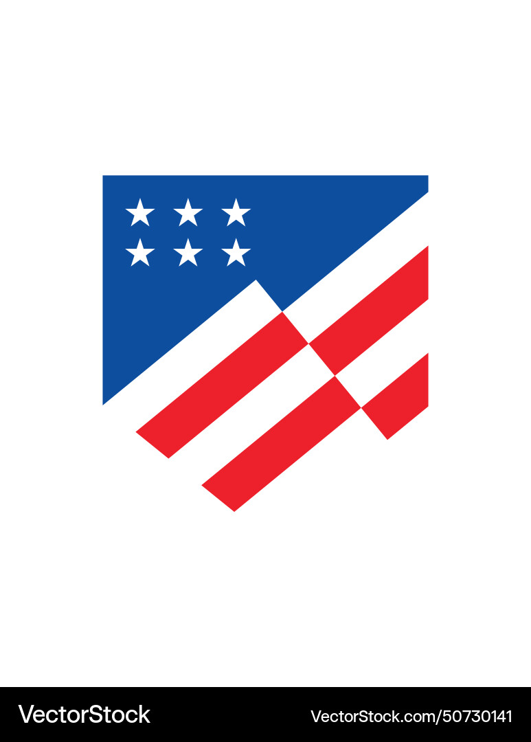 American flag logo Royalty Free Vector Image - VectorStock