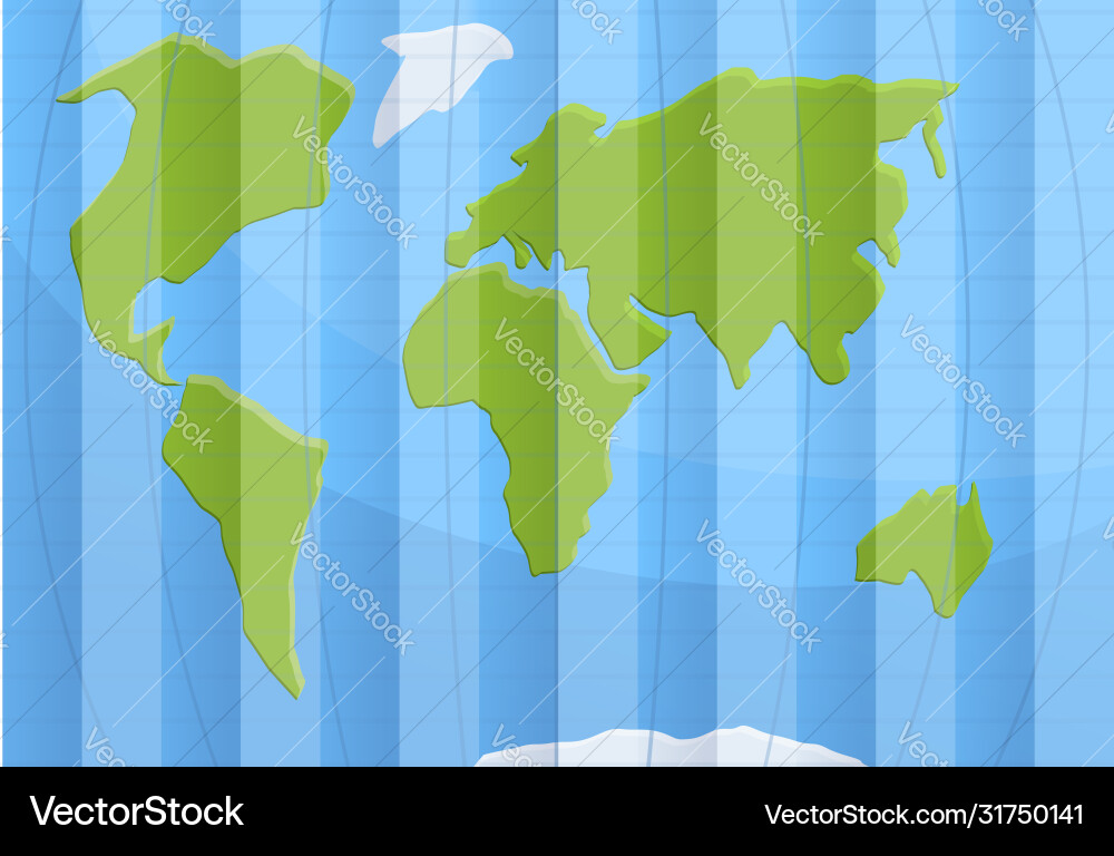 Big earth map icon cartoon style Royalty Free Vector Image