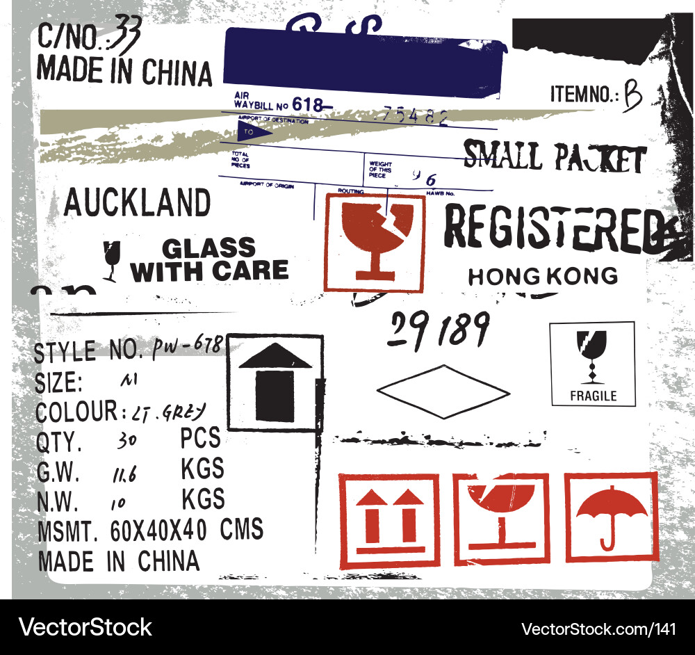 Cargo and freight signs Royalty Free Vector Image