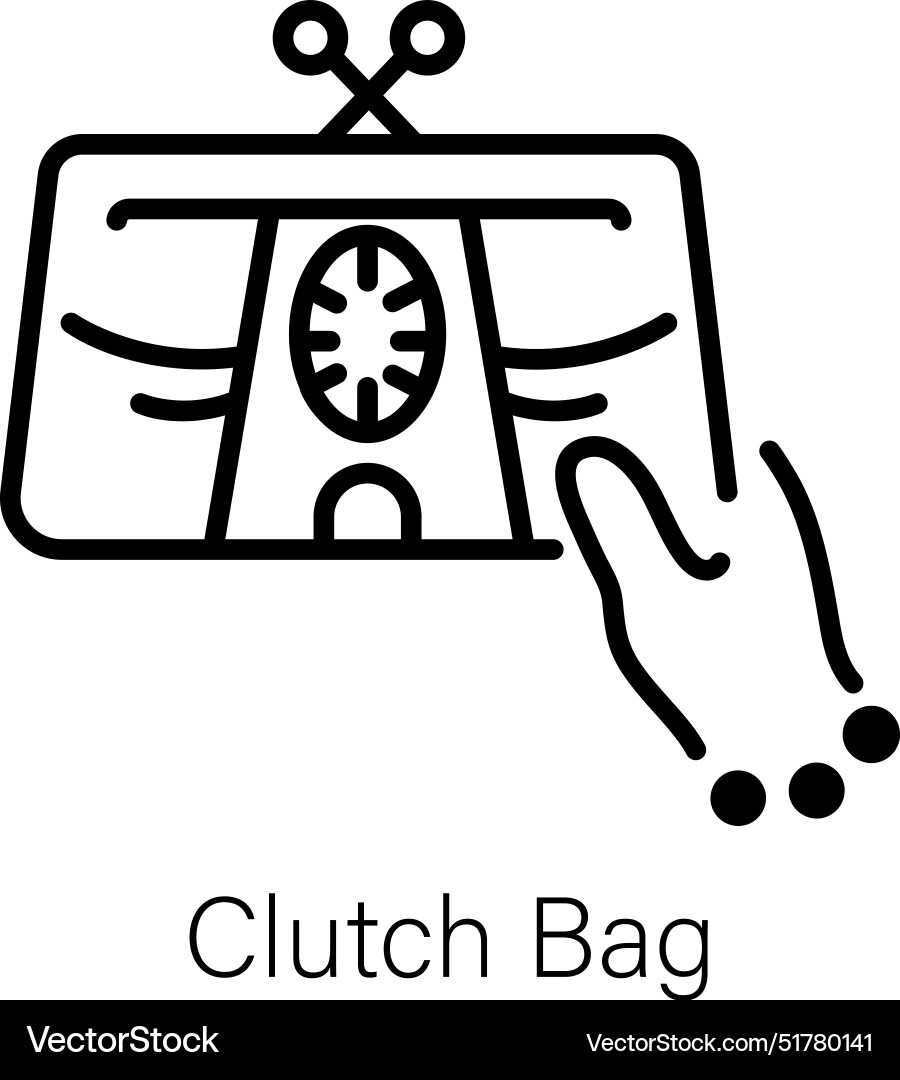 Clutch bag Royalty Free Vector Image - VectorStock