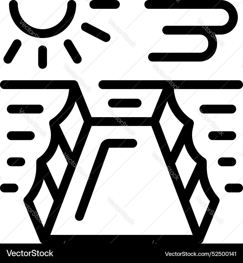 Earthquake causing ground cracking under sunny Vector Image