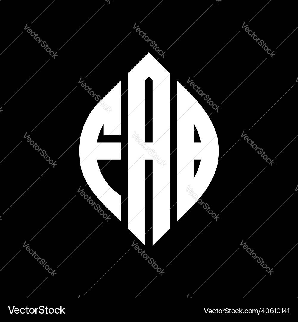 Fab circle letter logo design Royalty Free Vector Image