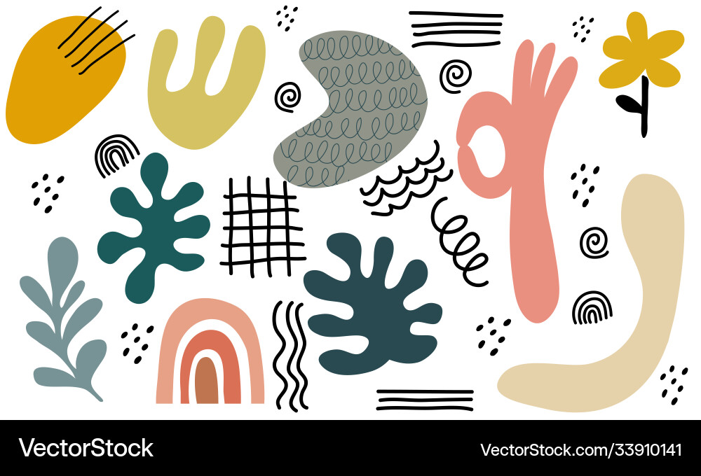 Organic Shapes & Textures Royalty Free Vector Image