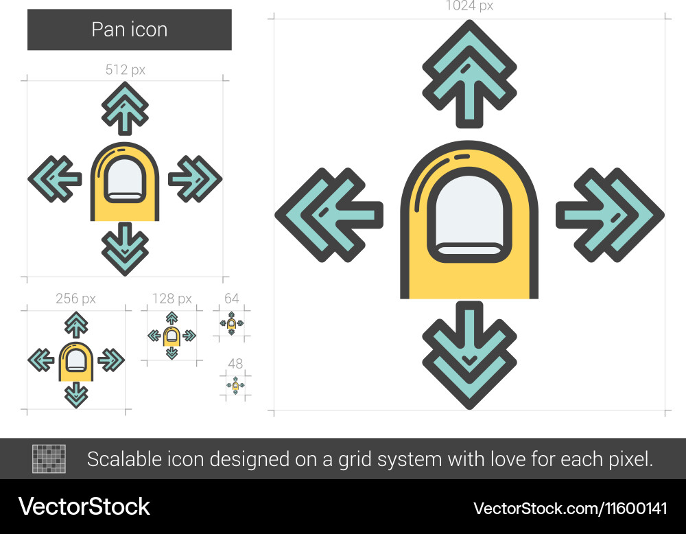 Pan line icon Royalty Free Vector Image - VectorStock